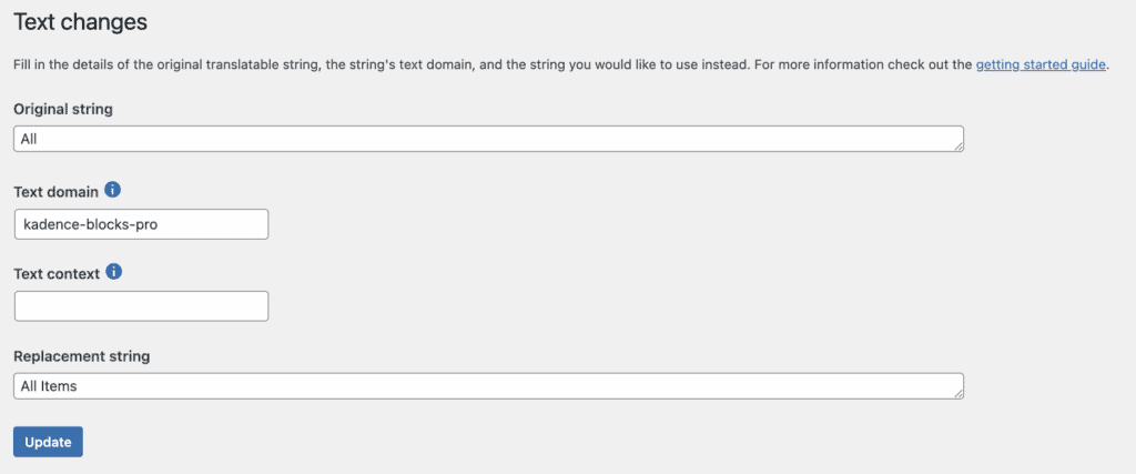 How to Change the Query Loop (Adv) "All" Button Text - Kadence WP Documentation